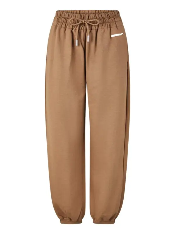 Off-White Embroidered Logo Track Pants - Brown