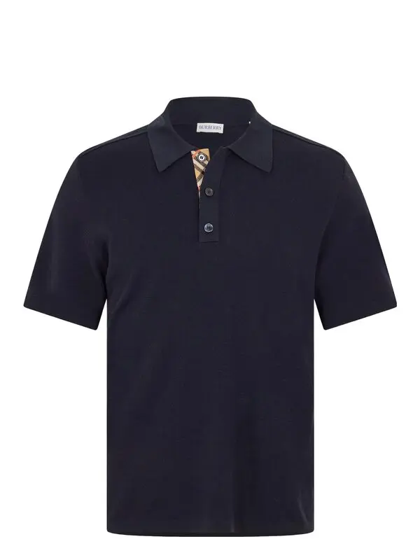 Burberry Knit Ss Polo Sn54 - Black