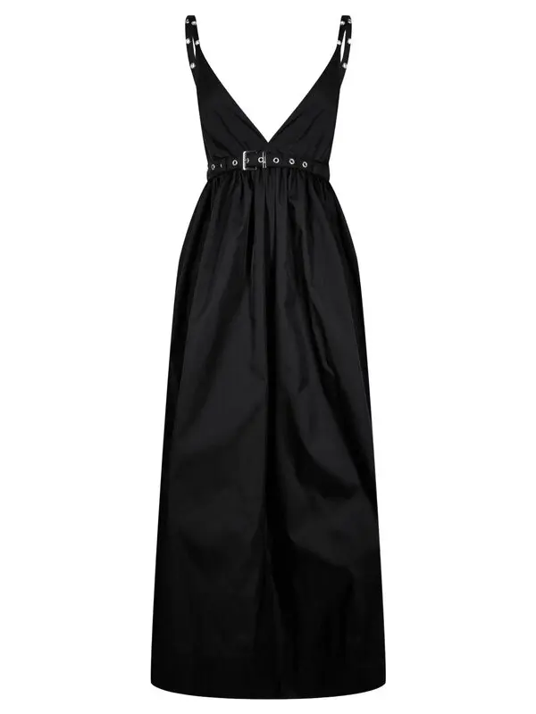 GANNI Nylon Maxi Dress - Black