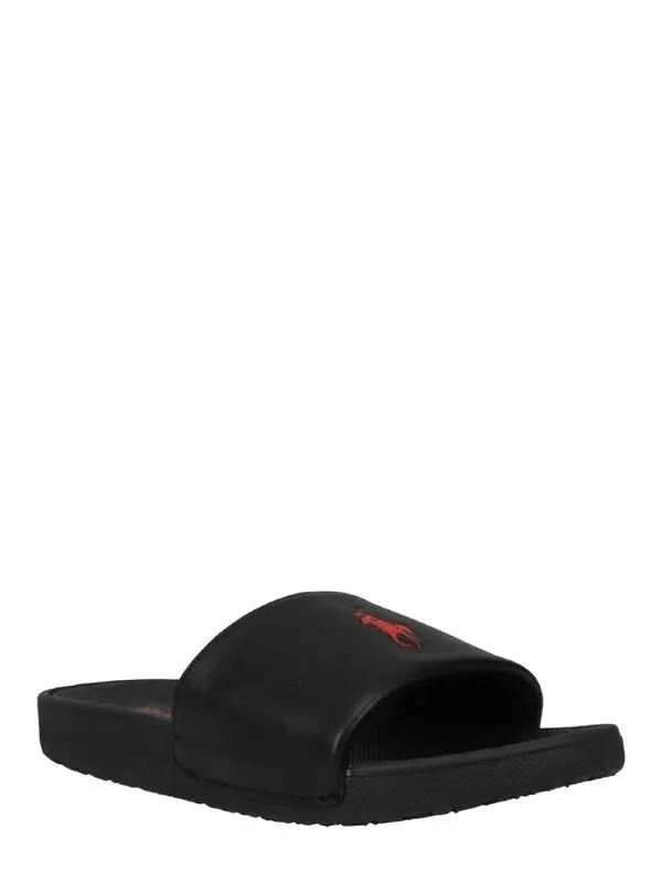 Polo Ralph Lauren Cayson Logo Slide Sandals - Black