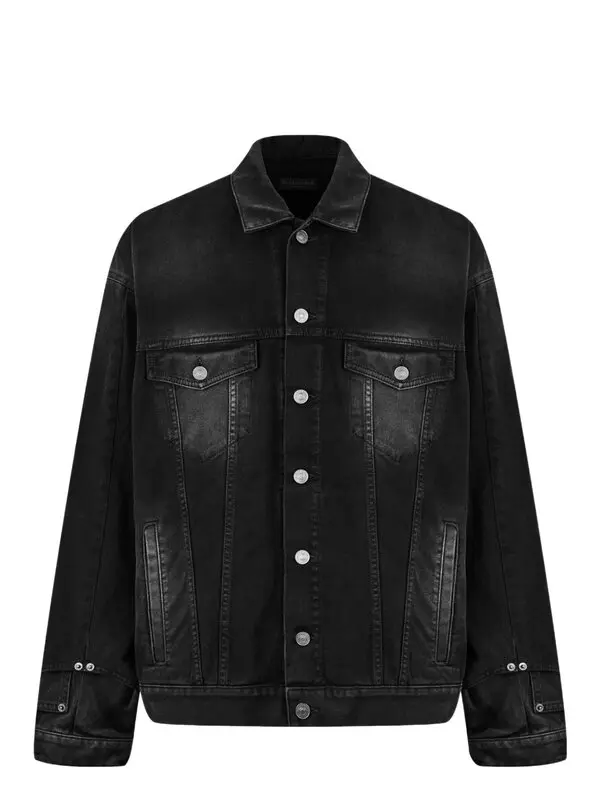 Balenciaga Deconstructed Denim Jacket - Black