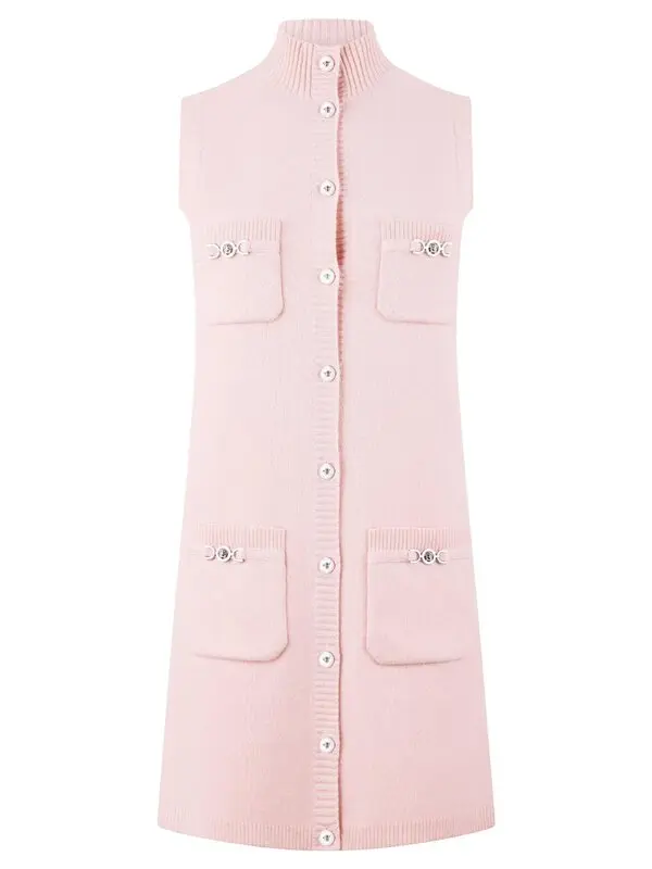 Versace Knit Medusa Mini Dress - Pink