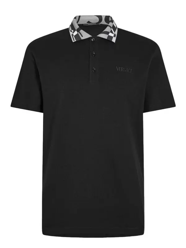 Versace Short-sleeved Polo Shirt - Black