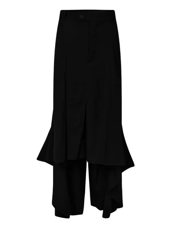 Balenciaga Maxi Skirt With Godet Detailing - Black