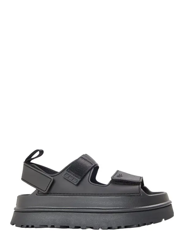 UGG Logo Detail Platform Sandals - Black