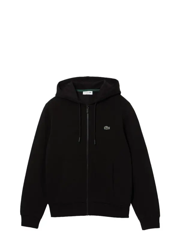 Lacoste Full-zip Hooded Sweatshirt - Black