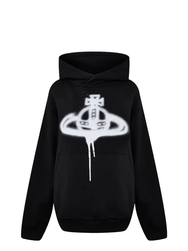 VIVIENNE WESTWOOD Oversized Printed Hoodie - Black