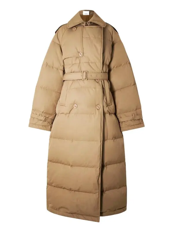 Vetements Puffer Trench Coat - Nude