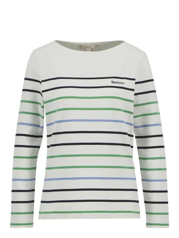 Barbour Hawkins Striped Long Sleeve Top - Cloud Stripe