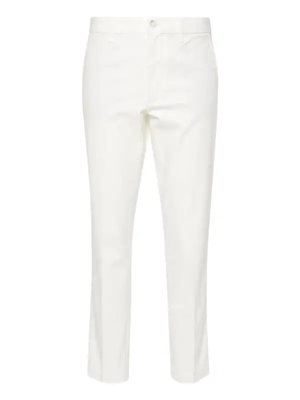 Polo Ralph Lauren Cropped Slim Fit Twill Chino Trousers - White