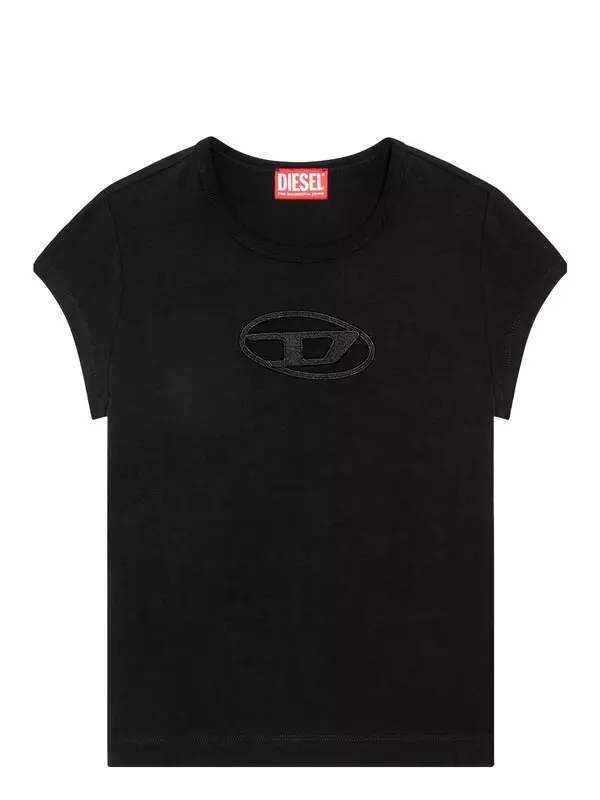 DIESEL® T-angie Oval D" T-shirt - Black