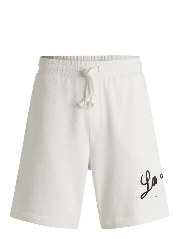 Hugo Boss Printed Loose Fit Shorts - White