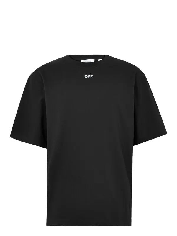Off-White Logo Short Sleeve T-shirt - Black