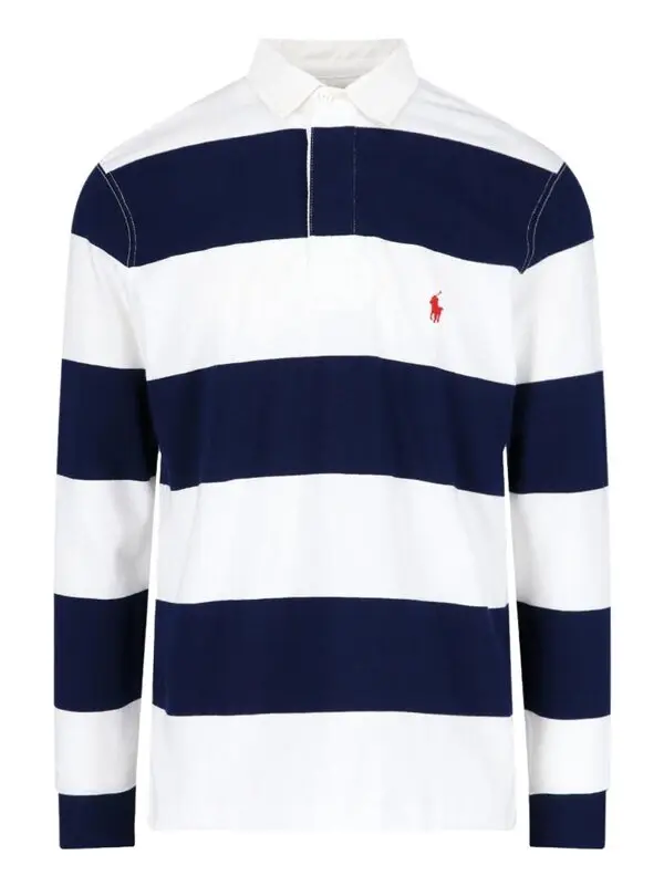 Polo Ralph Lauren Polo Pony Stripe-print Polo Top - White