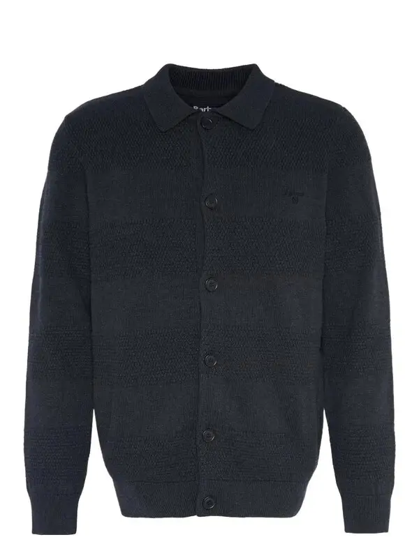 Barbour Crew Neck Knitted Cardigan - Black