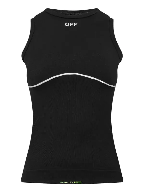 Off-White Seamless Crew Neck Vest - Black