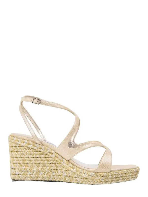 JIMMY CHOO Ayla 85 Wedge Sandals - Nude