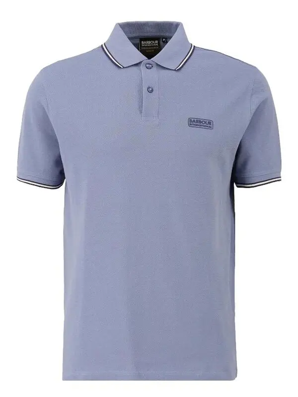Barbour Evan Tipped Short-sleeved Polo Shirt - Blue