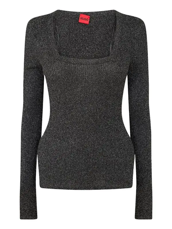 Hugo Boss Long Sleeve Knit Top - No