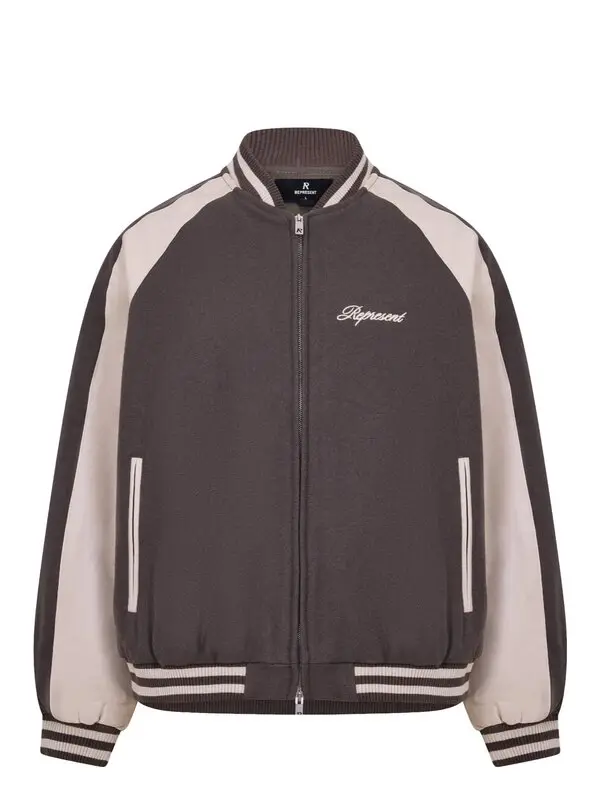 REPRESENT Patchwork Sleeve Coat - Black