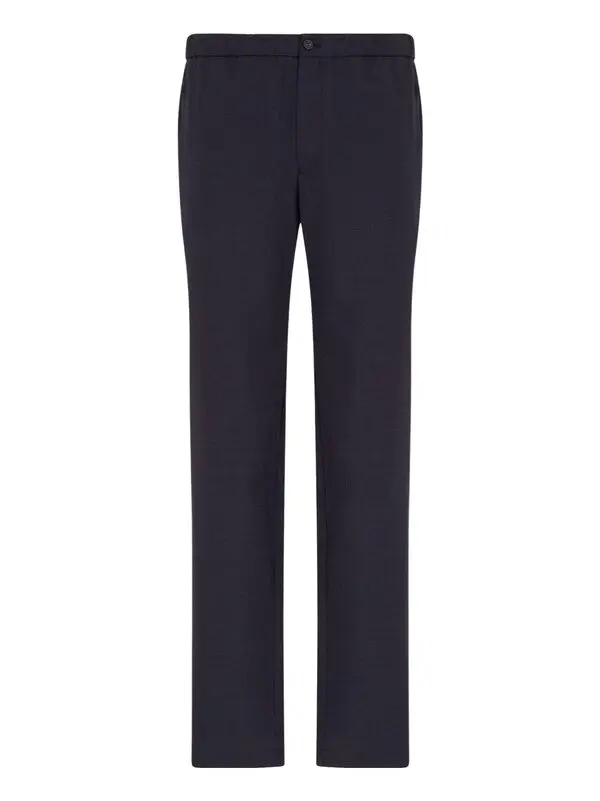 Emporio Armani Straight Leg Trousers - Black