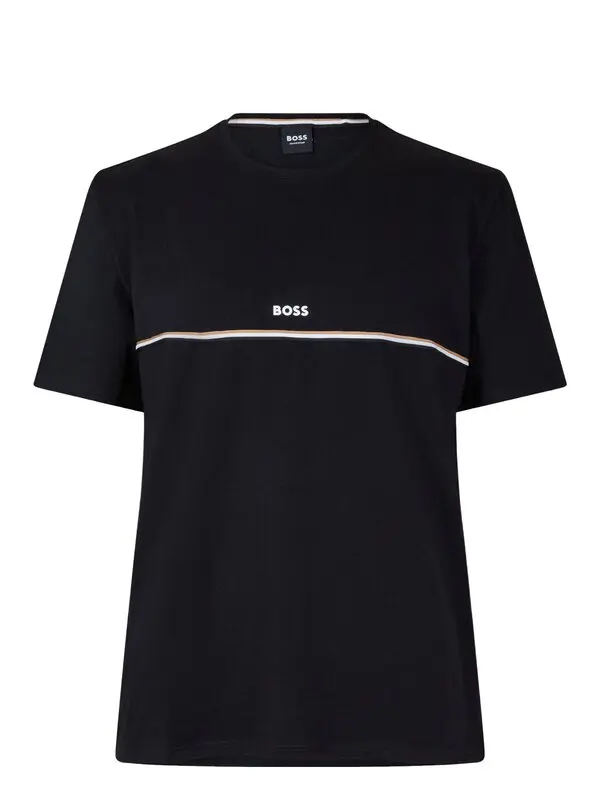 Hugo Boss Minimalist Crew Neck Short-sleeve Top - Black