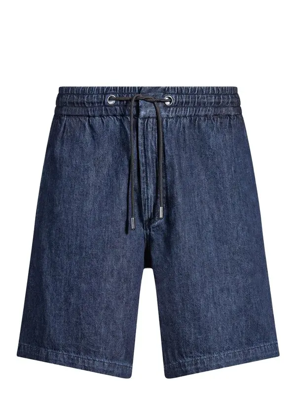 Hugo Boss Elasticated Waist Denim Shorts - Blue
