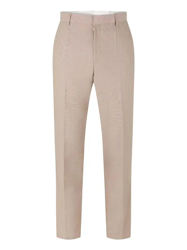 Hugo Boss Slim-fit Suit Trousers - Nude