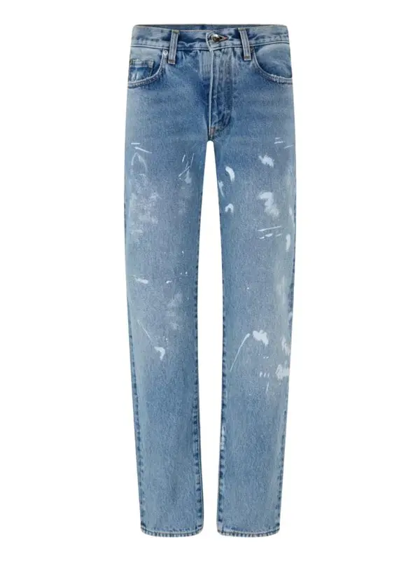 Off-White Diagonal Slim Jeans - Blue