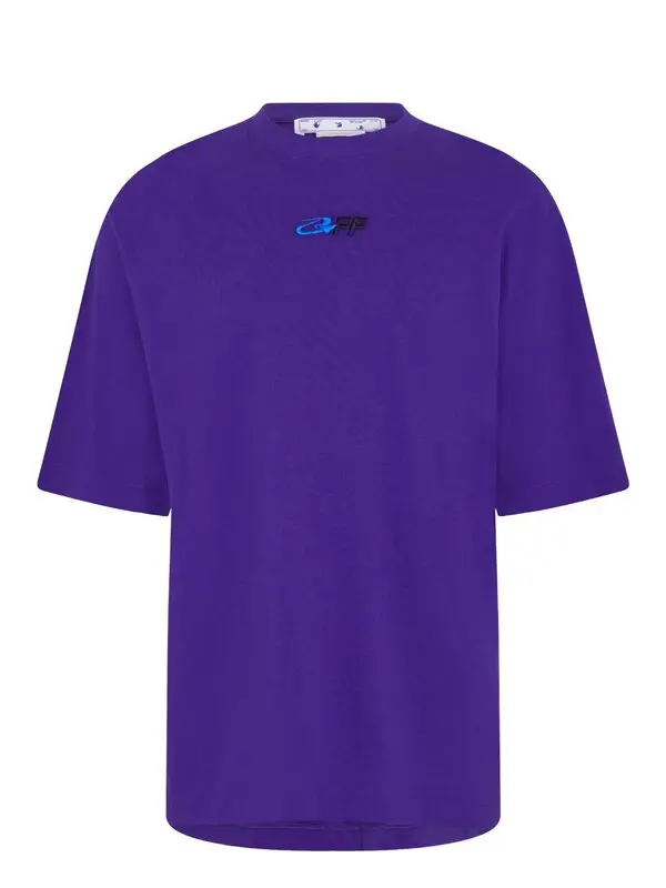 Off-White Logo Short Sleeve T-shirt - Blue