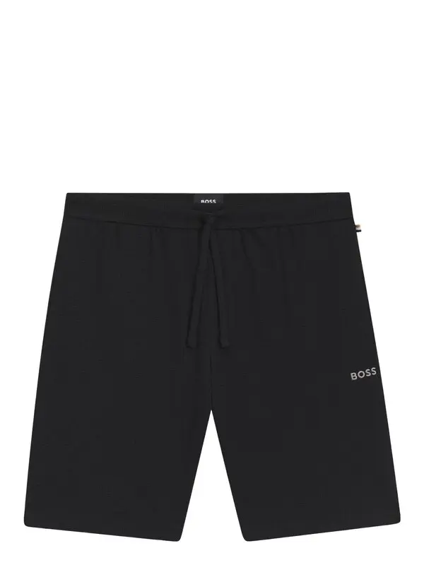 Hugo Boss Boss Mid Rise Drawstring Logo Shorts - Black