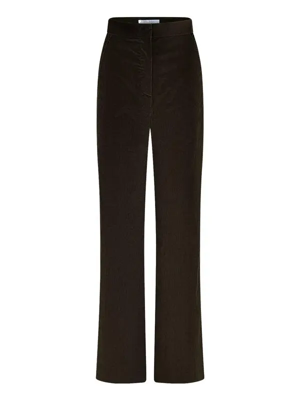 Max Mara High-waisted Wide-leg Trousers - Black