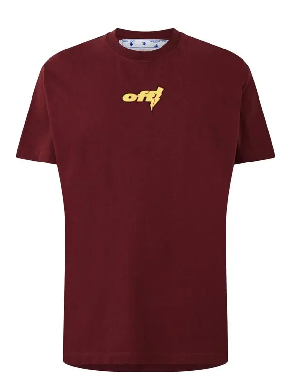 Off-White Logo Short Sleeve T-shirt - Brown