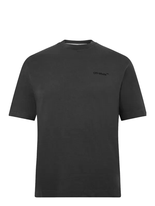 Off-White Logo Short Sleeve T-shirt - Black