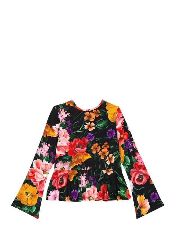Dolce & Gabbana Floral Print Long-sleeved T-shirt - Multicolor