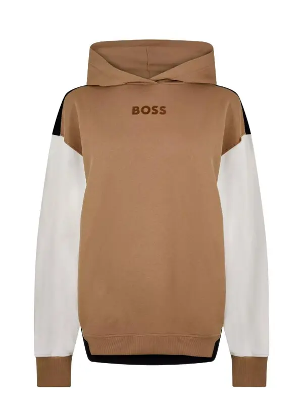 Hugo Boss Color Block Hoodie - Brown