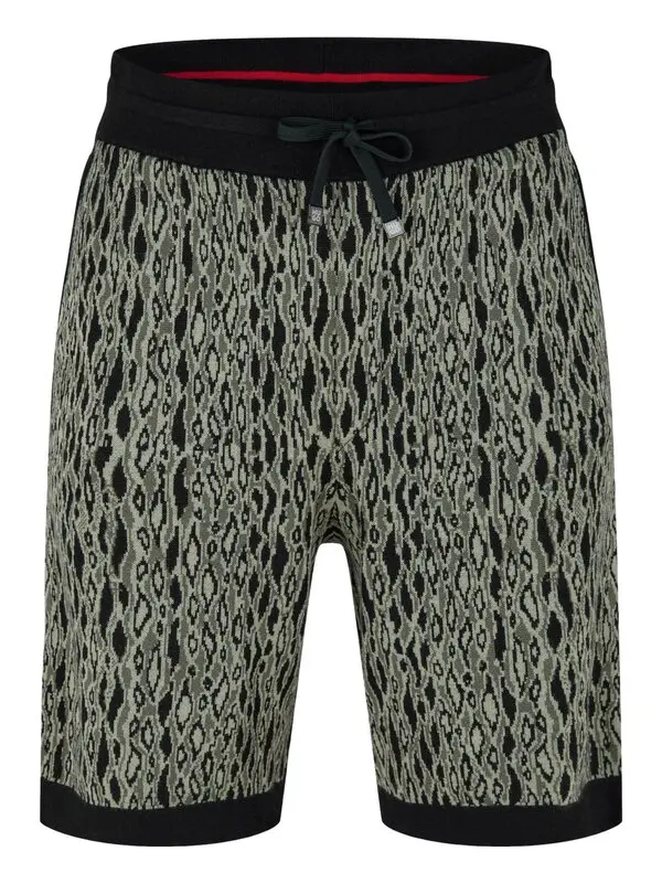 Hugo Boss Printed Knit Shorts - Black