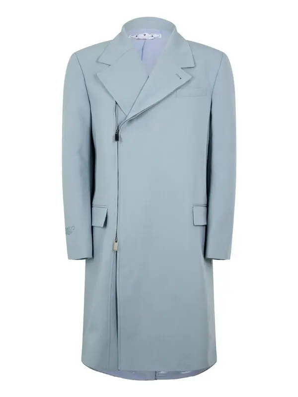 Off-White Tailored Long Overcoat - Gray