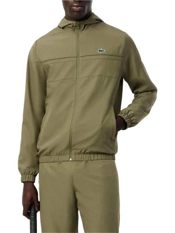 Lacoste Full-zip Hooded Track Jacket - Brown