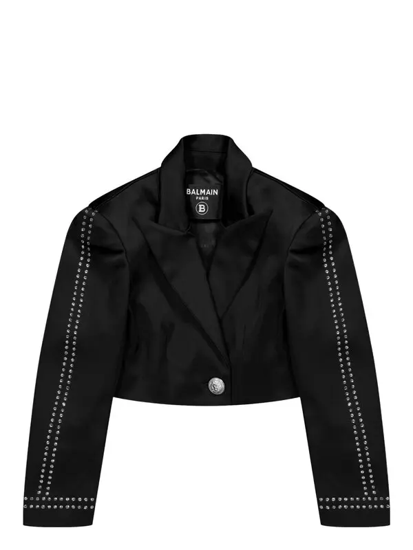 Balmain Logo Crest Blazer - Black