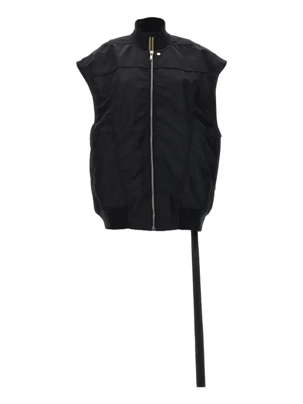 Rick Owens Jumbo Flight Zip-up Vest - Black