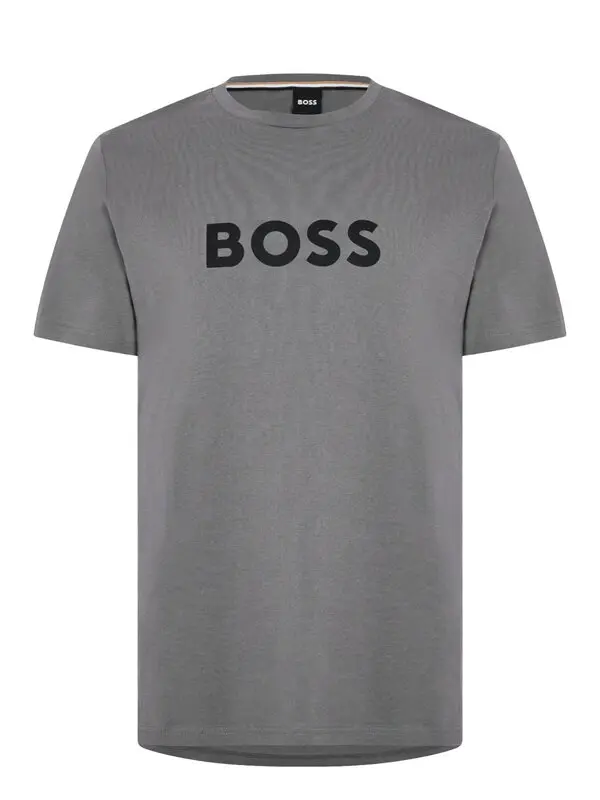 Hugo Boss Logo Crew-neck T-shirt - Gray
