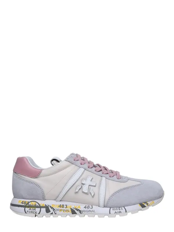 Premiata Spliced Lace-up Low-top Casual Sneakers - White