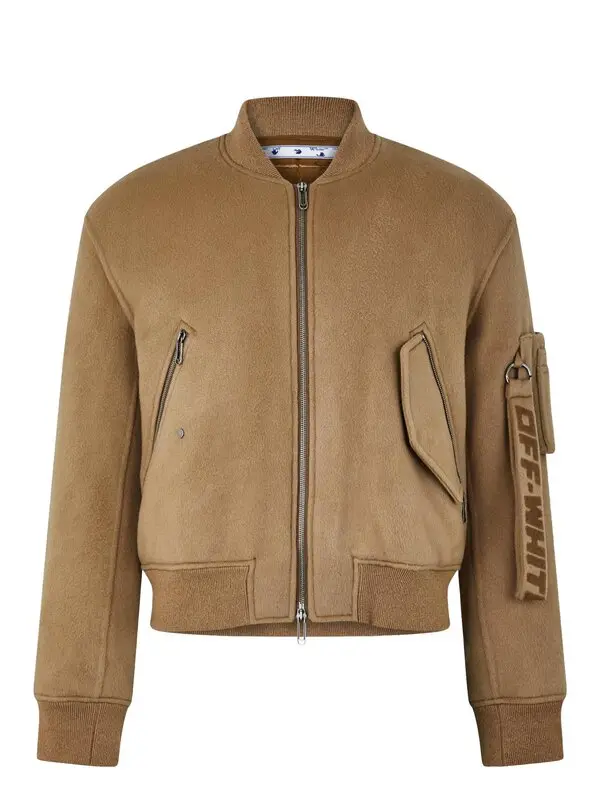 Off-White Bomber Jacket - Green
