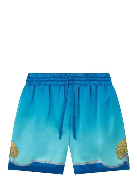 Casablanca Printed Shell Shorts - Blue