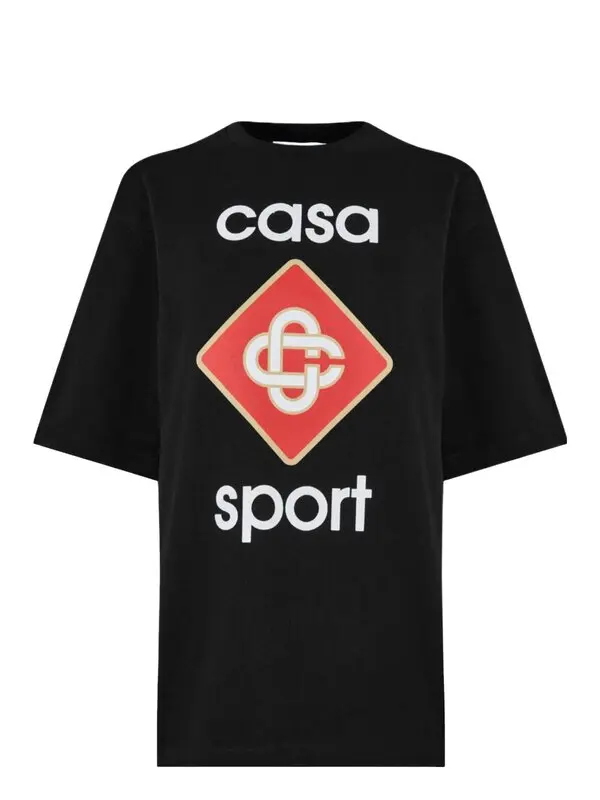 Casablanca Logo Crew Neck T-shirt - Black
