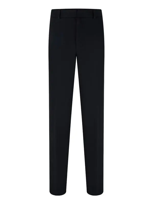 Off-White Straight Leg Trousers With Multiple Pockets - Black