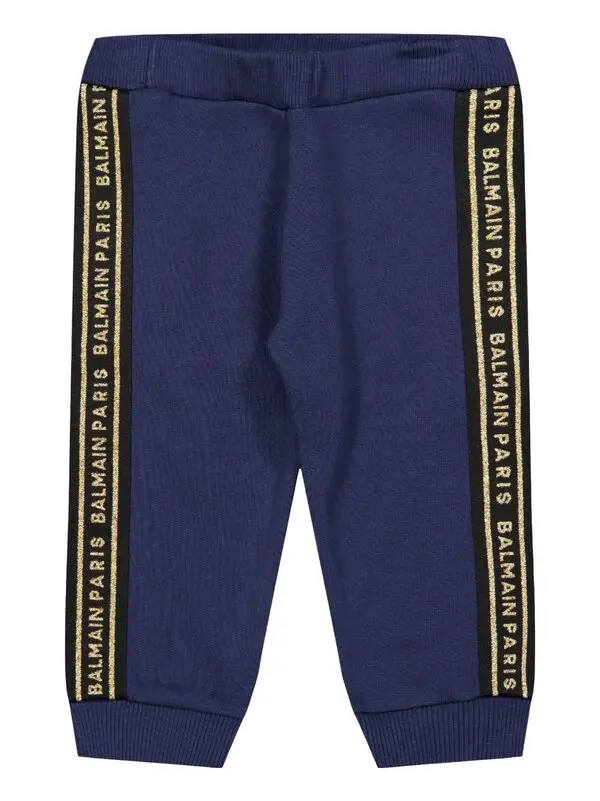Balmain Side-stripe Sweatpants - Blue