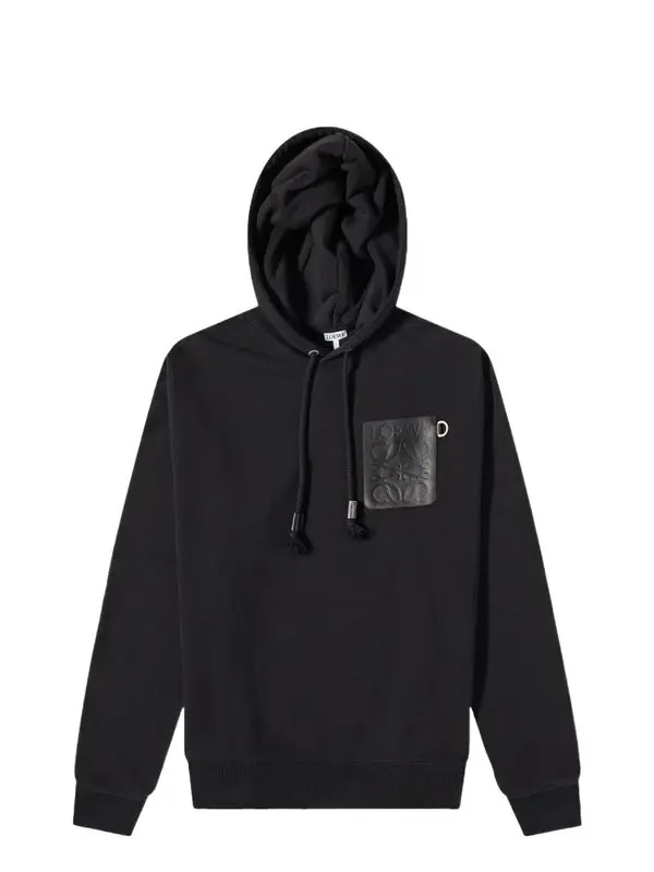 Loewe Relaxed Fit Hoodie In Cotton - Black
