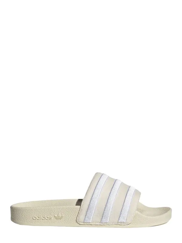 ADIDAS ORIGINALS Striped Slip-on Slides - White